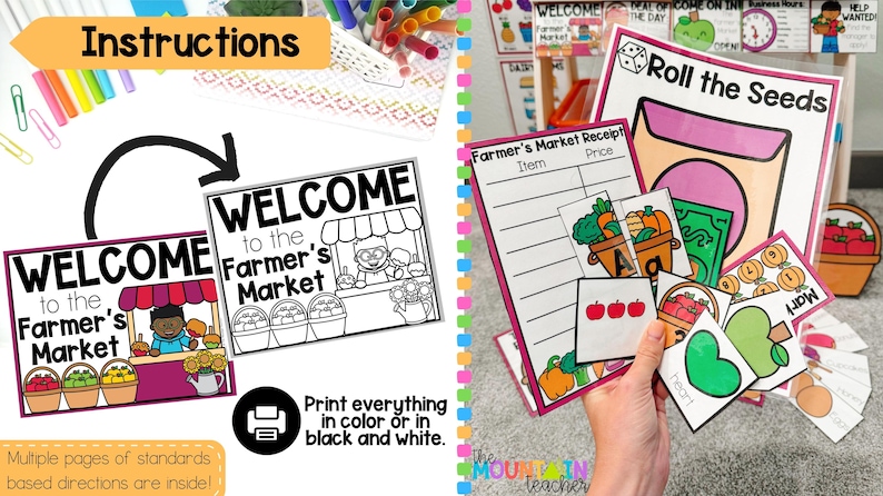 Farmer's Market Dramatic Play Printables: Marketplace Role Play ...