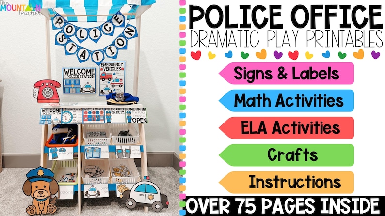 Police Station Dramatic Play Printables: Police Officer Role Play ...