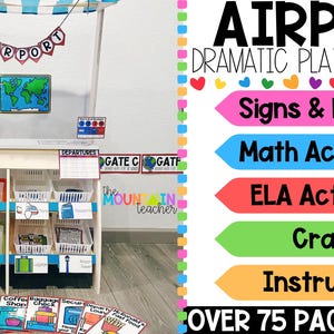 Airport Dramatic Play Bundle - Airplane Centers, Printables, Preschool ...