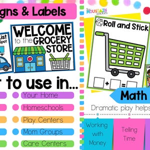Grocery Store Dramatic Play Printables: Supermarket Pretend Play (PDF ...