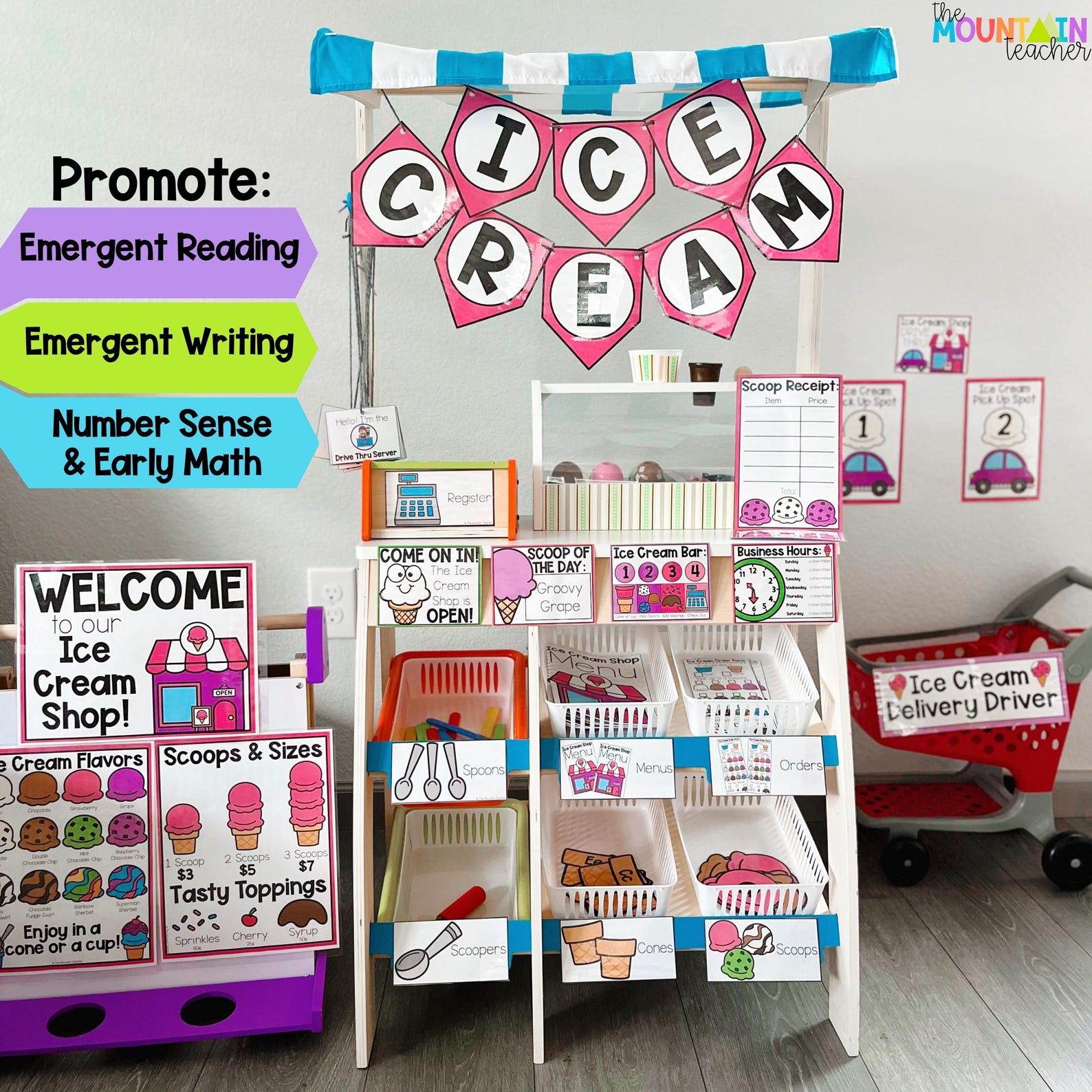 Ice Cream Shop Dramatic Play Printables: Preschool Activities (digital ...