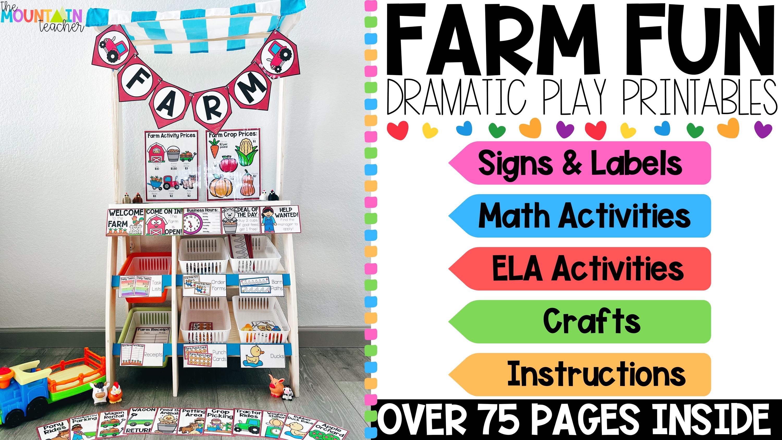 Farm Dramatic Play Printable Bundle: Preschool & Toddler Activities ...