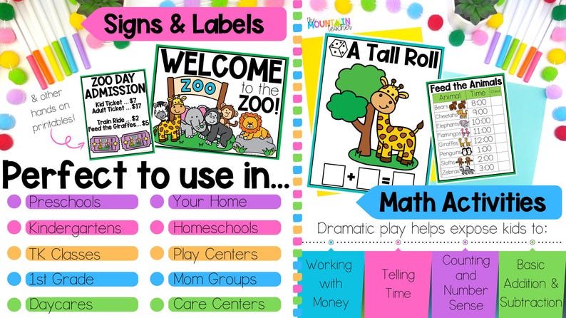 Zoo Dramatic Play Printables: Zoo Animal Safari Role Play Activities ...