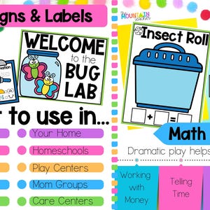 Bug Lab Dramatic Play Printables: Insect Catching Role Play Activities ...