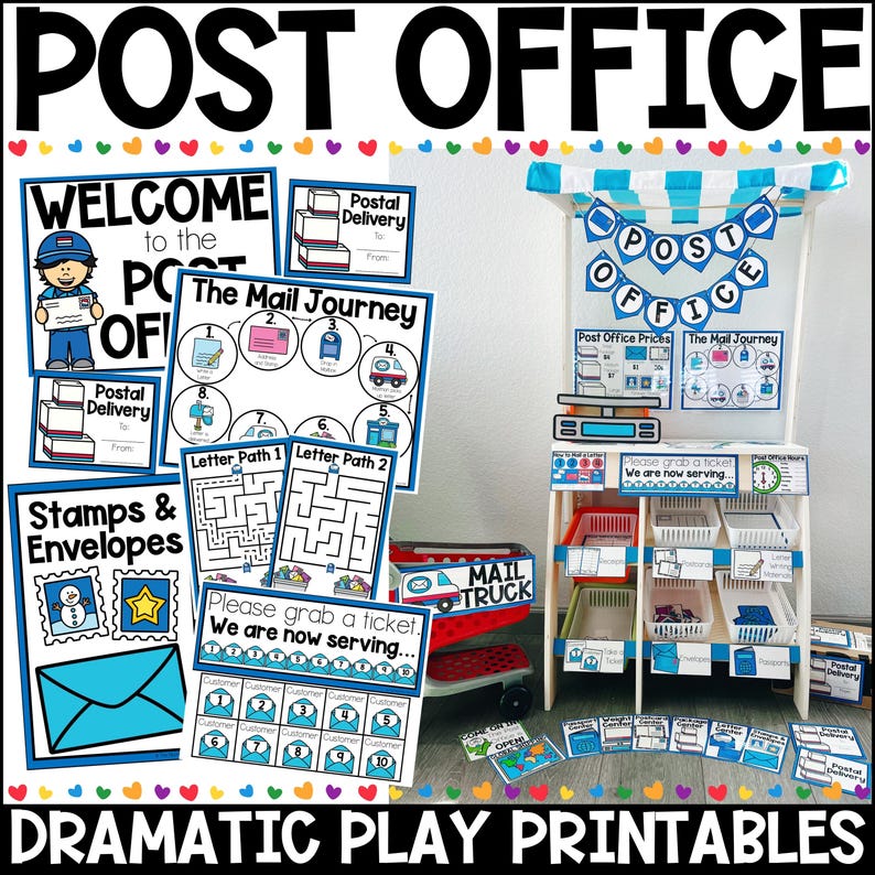 Post Office Dramatic Play Printables: Homeschool & Classroom (PDF ...