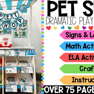 Pet Shop Dramatic Play Bundle - Pet Store Adoption Printables ...