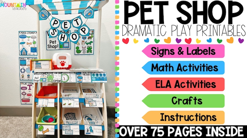 Pet Shop Dramatic Play Bundle - Pet Store Adoption Printables ...
