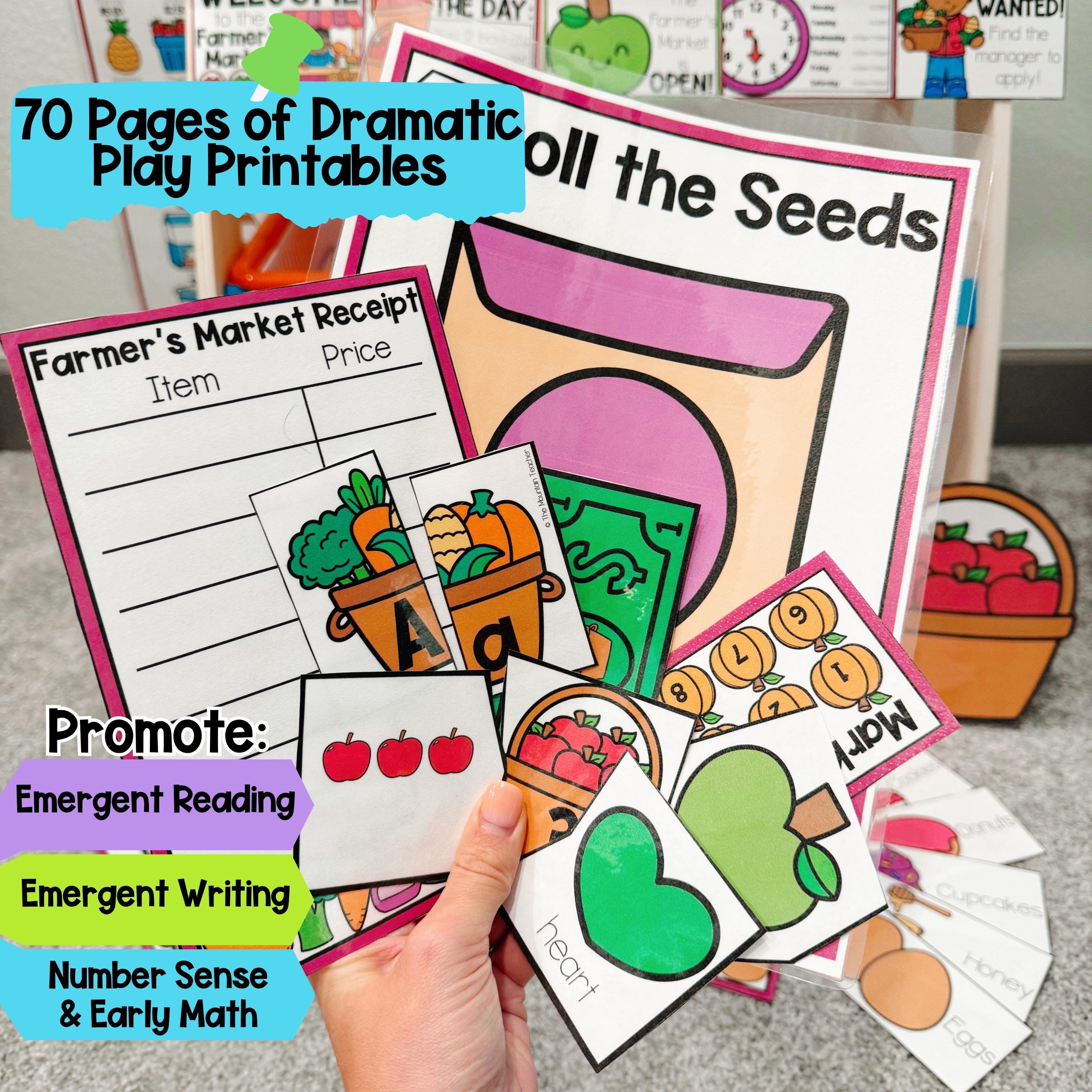 Farmer's Market Dramatic Play Printables: Marketplace Role Play ...