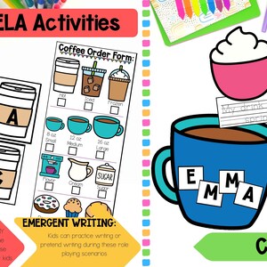 Coffee Shop Dramatic Play Set: Preschool & Toddler Printables (PDF) - Etsy