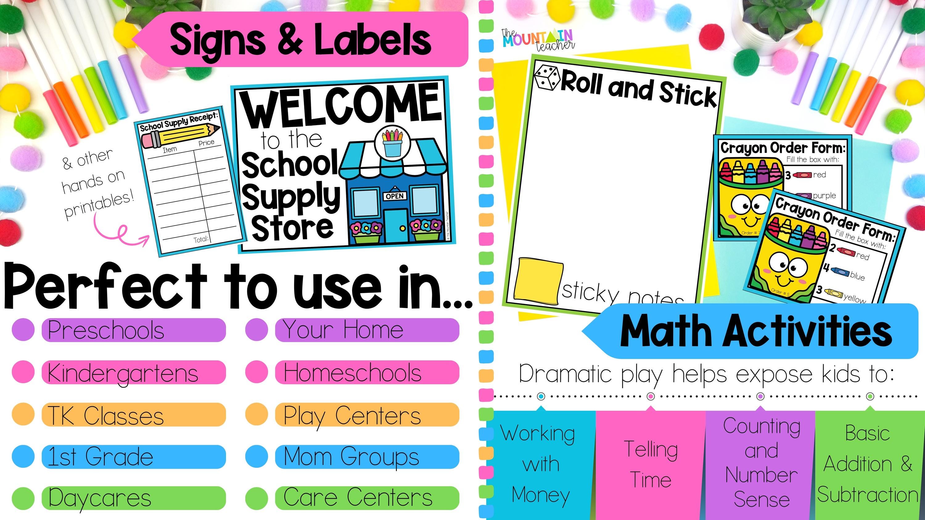 School Supply Store Dramatic Play Printables (PDF Download) - Etsy