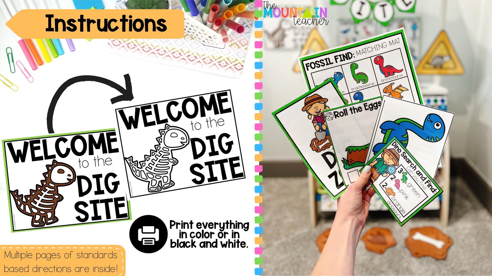 Dinosaur Dramatic Play Bundle - Dino Fossil Dig Site Printables ...