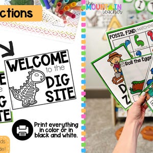 Dinosaur Dramatic Play Bundle - Dino Fossil Dig Site Printables ...