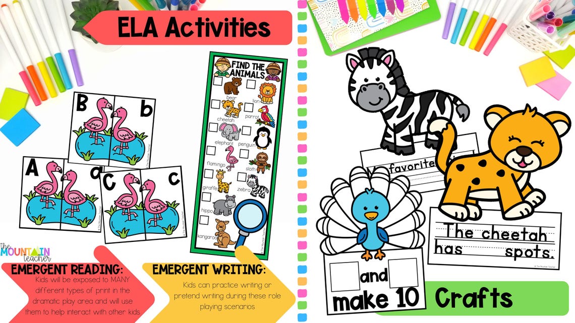 Zoo Dramatic Play Printables: Zoo Animal Safari Role Play Activities ...