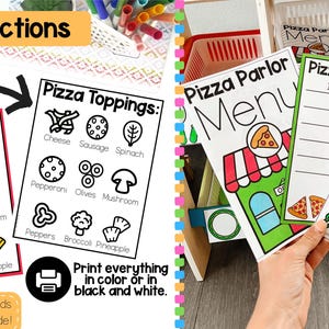 Pizza Shop Dramatic Play Pre K Bundle Printables, Preschool & Toddler ...