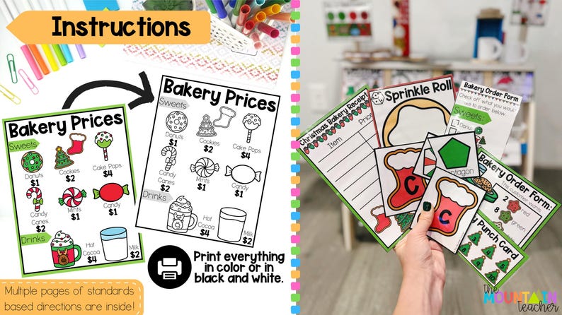 Christmas Bakery Dramatic Play Printables: Holiday Role Play Activities ...