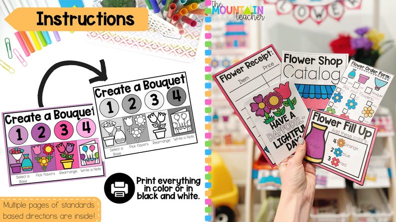 Flower Shop Dramatic Play Printables: Preschool Activities (PDF) - Etsy