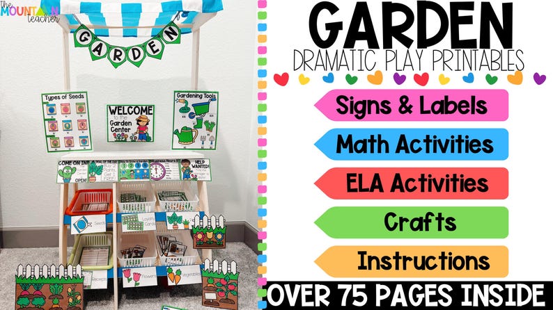 Garden Dramatic Play Printables: Spring Role Play Activities for ...