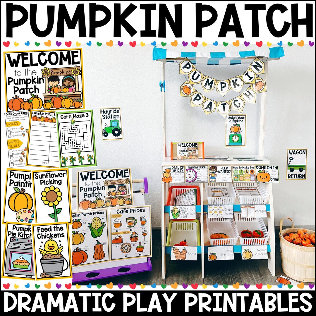 Pumpkin Patch Dramatic Play Printables: Fall Role Play Activities for ...