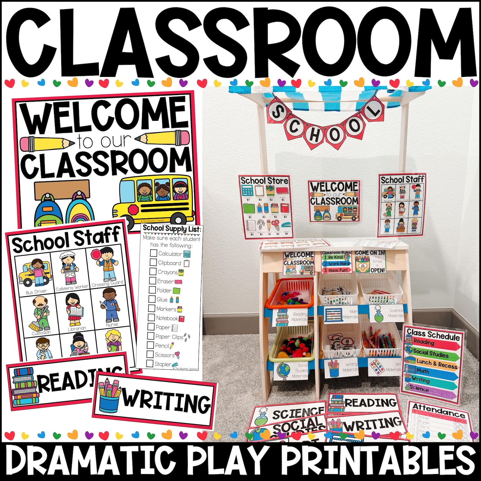 Clasroom Dramatic Play Printables: Back to School Teacher Role Play ...