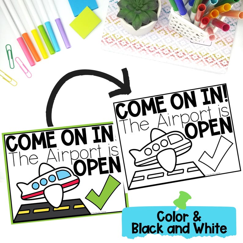 Airport Dramatic Play Bundle - Airplane Centers, Printables, Preschool ...