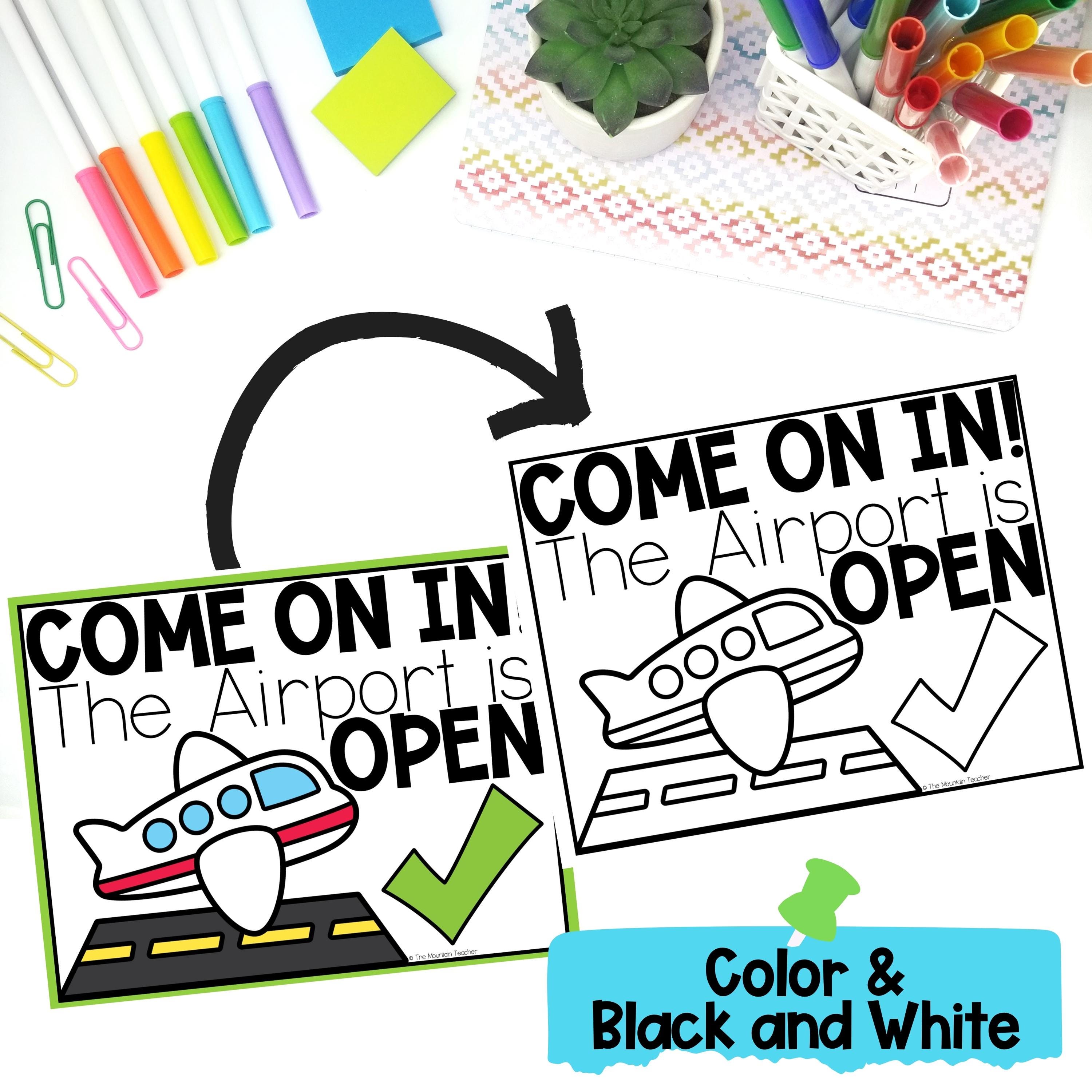 Airport Dramatic Play Bundle - Airplane Centers, Printables, Preschool ...