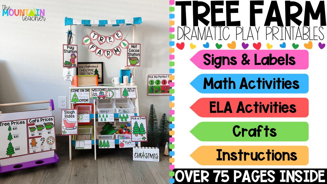 Christmas Tree Farm Dramatic Play Printables: Holiday Role Play ...