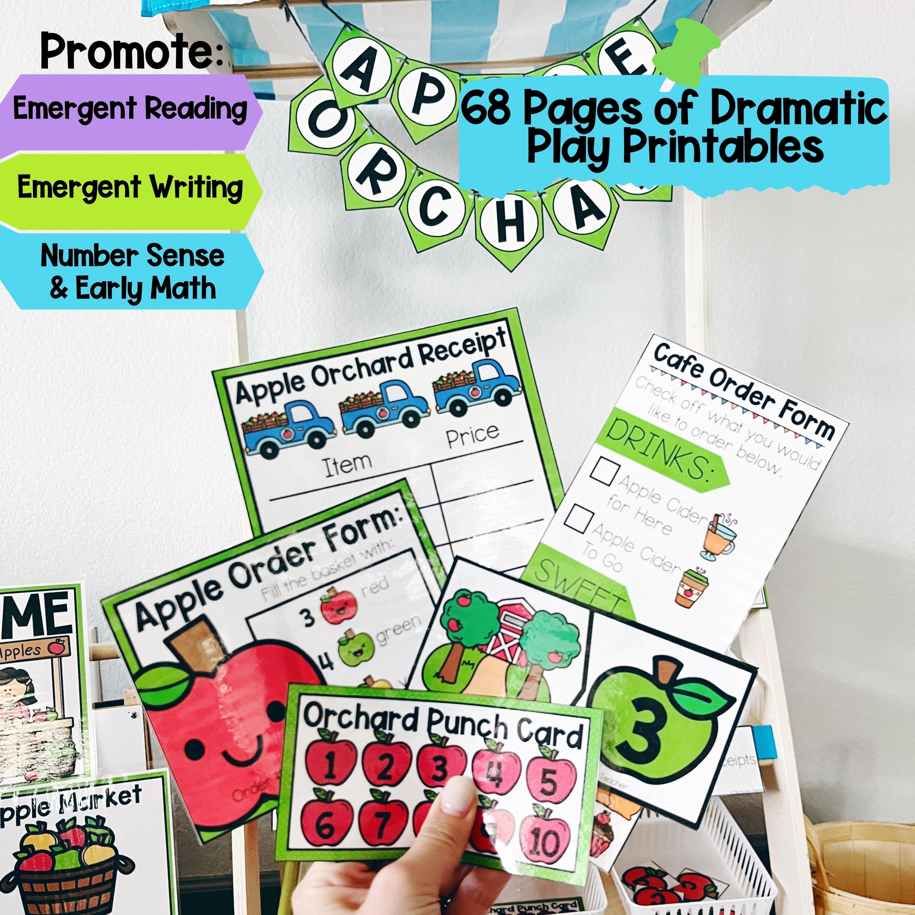 Apple Orchard Dramatic Play Printables: Fall Role Play Activities for ...