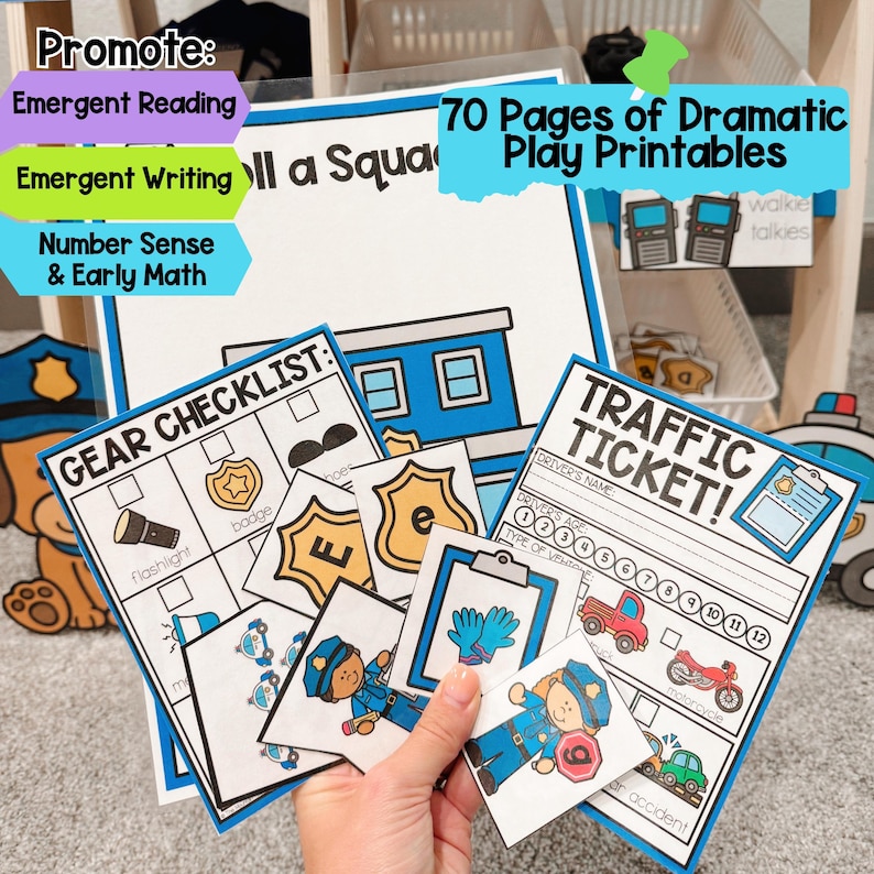 Police Station Dramatic Play Printables: Police Officer Role Play ...