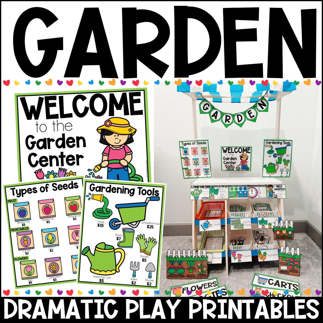 Garden Dramatic Play Printables: Spring Role Play Activities for ...