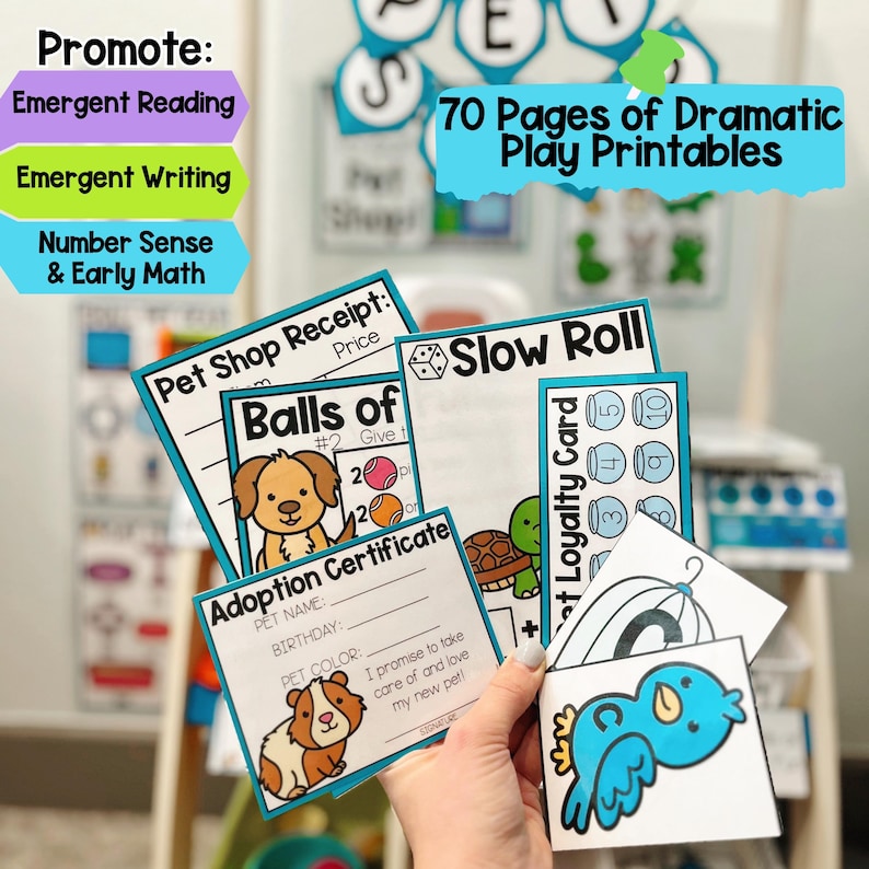 Pet Shop Dramatic Play Printables: Homeschool & Kindergarten (PDF) - Etsy