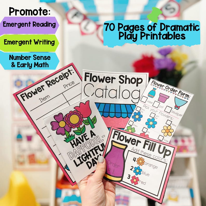 Flower Shop Dramatic Play Bundle of Flowers - Printables, Preschool ...