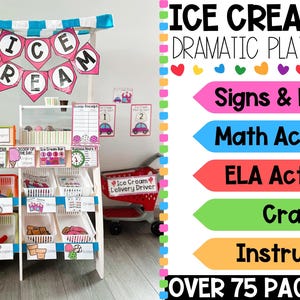 Ice Cream Shop Dramatic Play Bundle - Printables, Preschool & Toddler ...