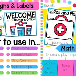 Doctor's Office Dramatic Play Printables: Hospital Role Play (PDF ...