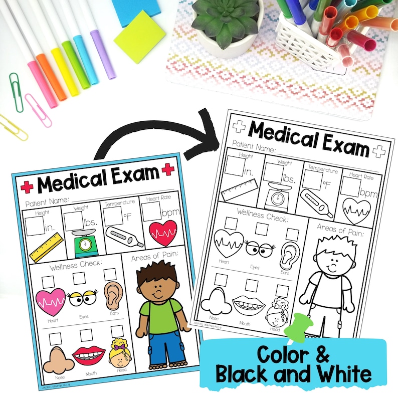 Doctor's Office Dramatic Play Printables Center, Hospital Posters ...