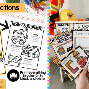 Construction Worker Zone Dramatic Play Bundle - Printables, Preschool ...
