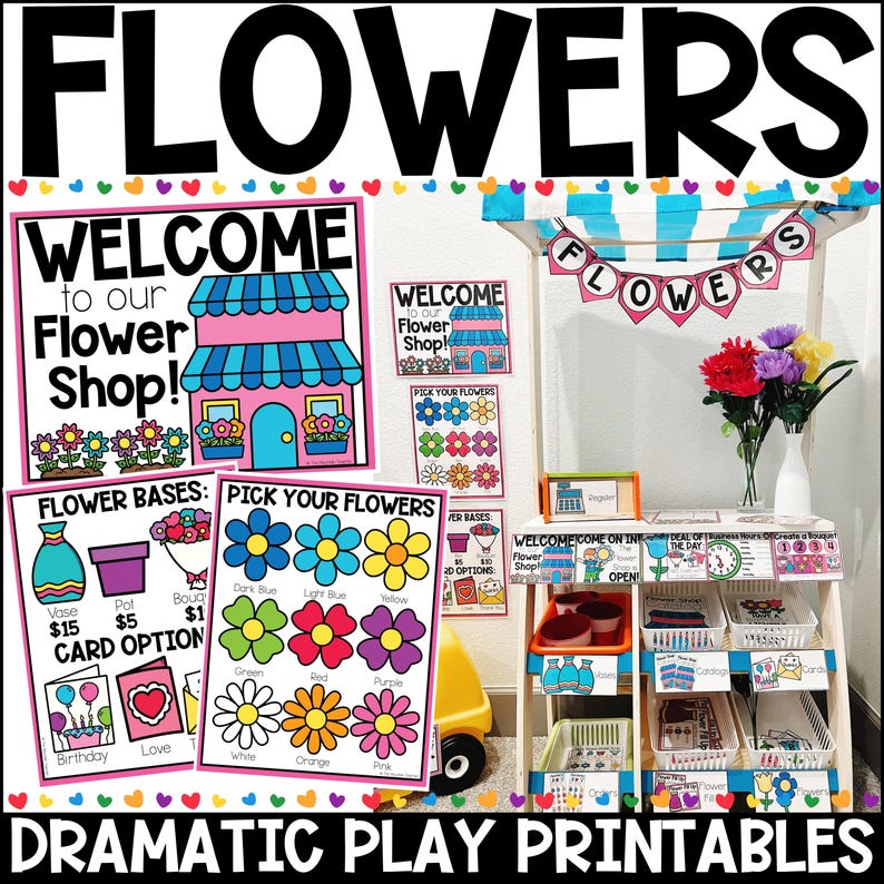 Flower Shop Dramatic Play Bundle of Flowers - Printables, Preschool ...