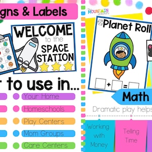Space Station Dramatic Play Printables: Preschool & Toddler Activities ...
