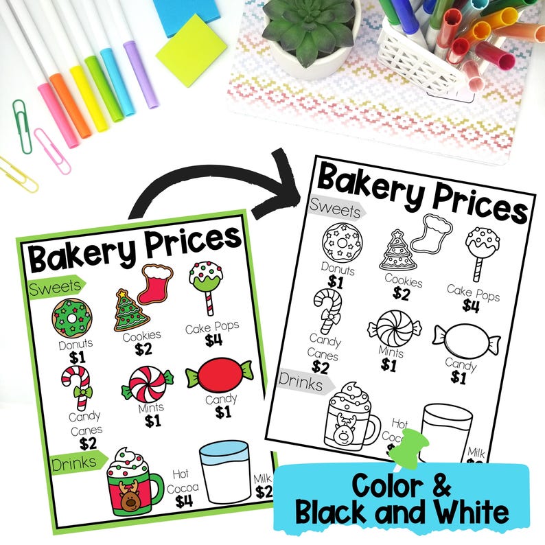 Christmas Bakery Dramatic Play Printables: Holiday Role Play Activities ...