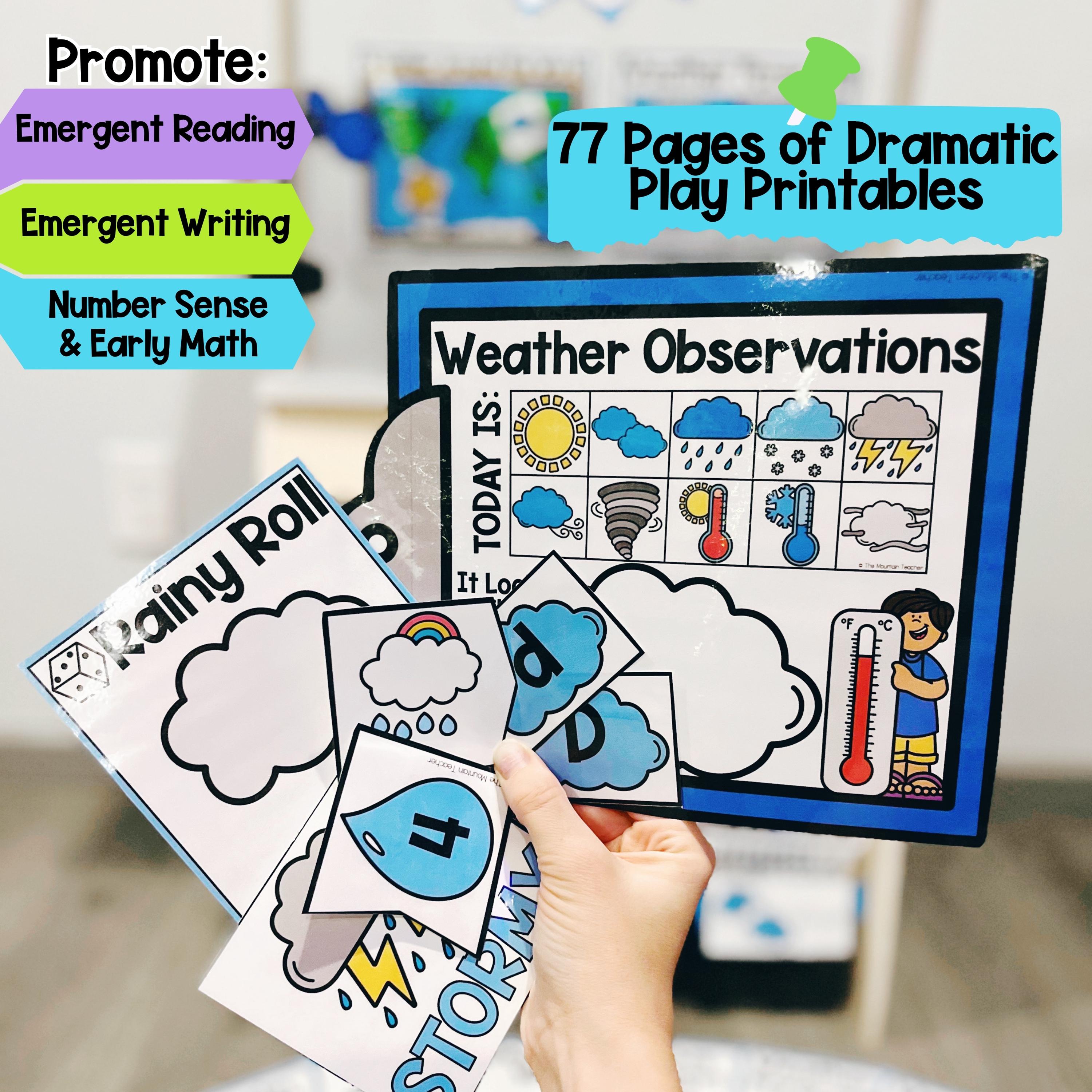 Weather Dramatic Play Pre K Printables, Preschool & Toddler Activities ...