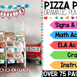 Pizza Shop Dramatic Play Pre K Bundle Printables, Preschool & Toddler ...