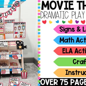 Movie Theater Dramatic Play Printables: Theater Role Play Activities ...