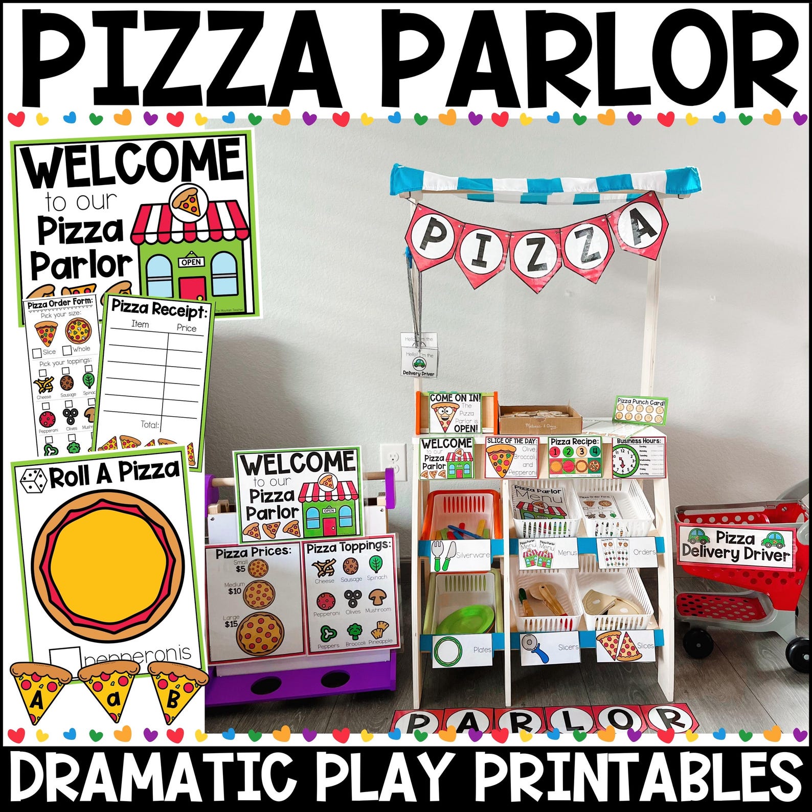 Pizza Parlor Dramatic Play Printables: Preschool Activities (PDF ...