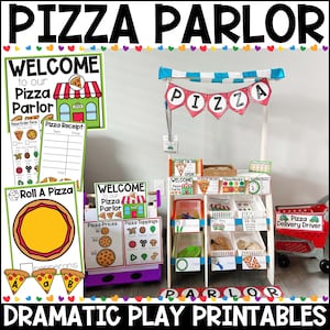 Pizza Shop Dramatic Play Pre K Bundle Printables, Preschool & Toddler ...