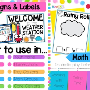 Weather Station Dramatic Play Printables: Preschool Activities (PDF ...