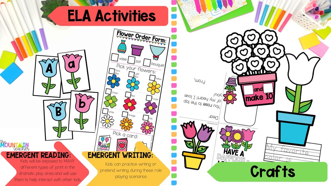Flower Shop Dramatic Play Bundle of Flowers - Printables, Preschool ...