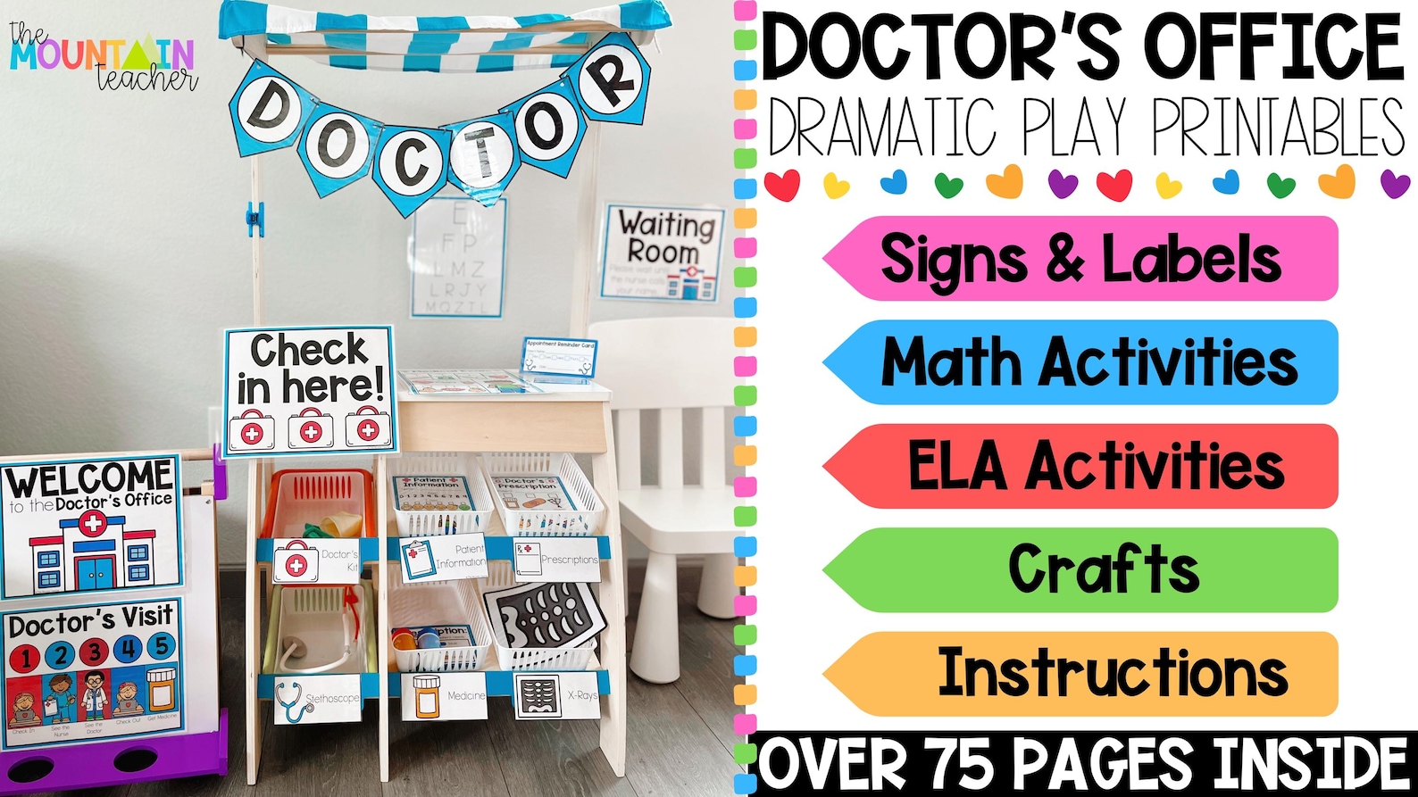 Doctor's Office Dramatic Play Printables: Hospital Role Play (PDF ...