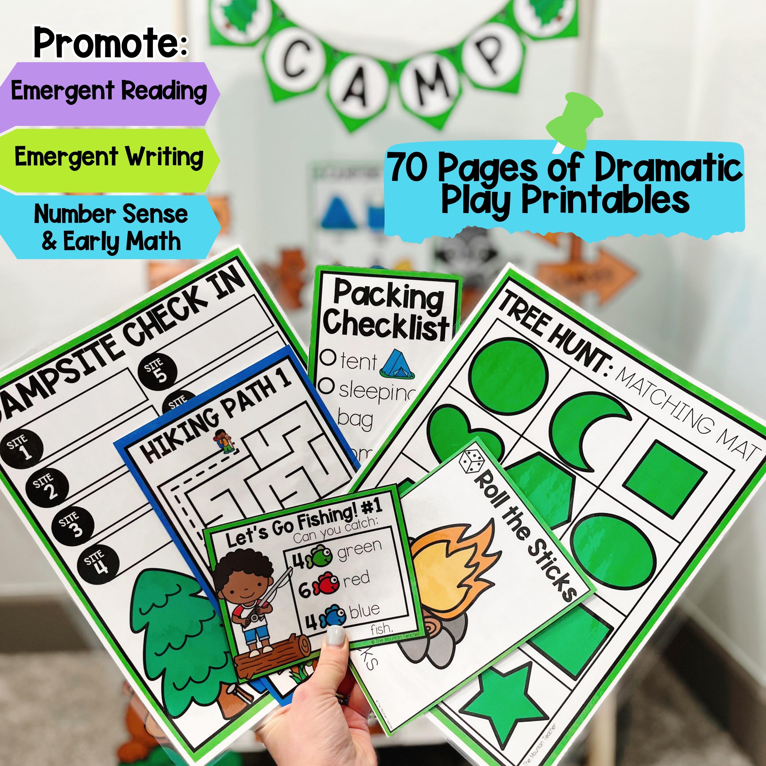 Camping Dramatic Play Printables: Homeschool & Kindergarten (PDF) - Etsy