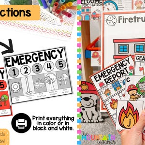 Fire Station Dramatic Play Printables: Firefighter Role Play Activities ...