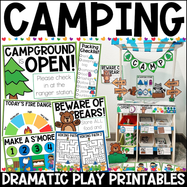 Camping Dramatic Play Bundle - Camp Site Printables, Preschool ...