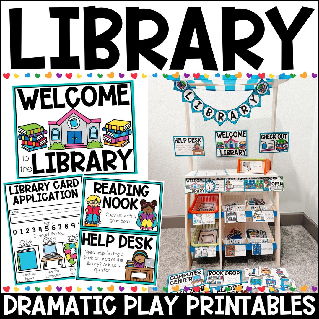 Library Dramatic Play Printables: Librarian Role Play Activities ...
